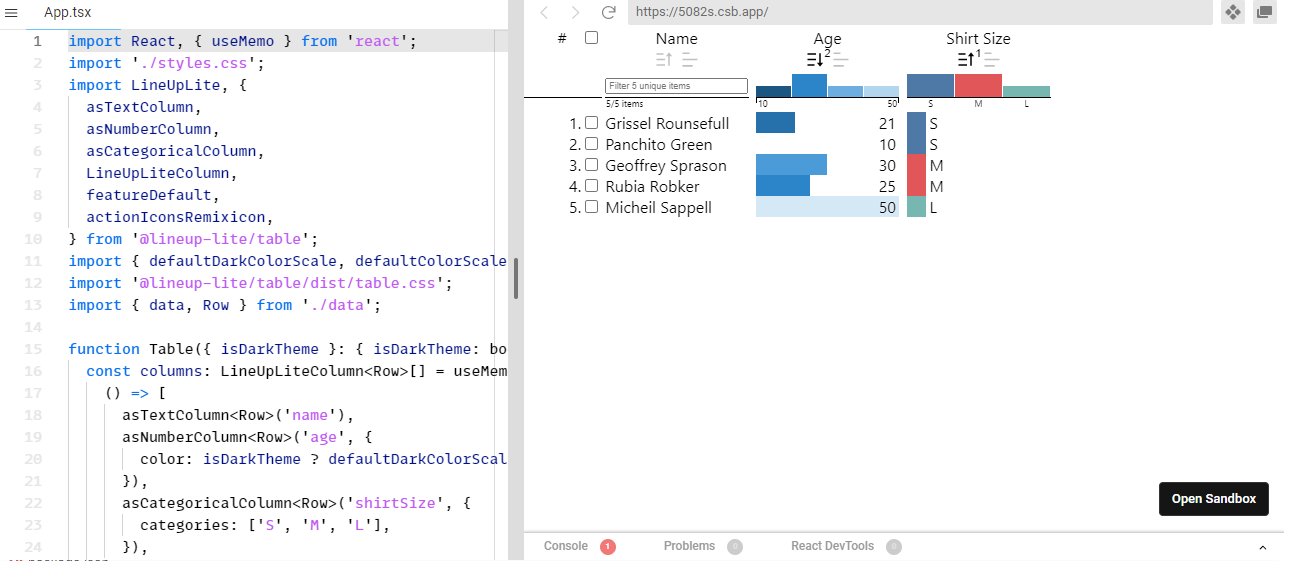 LineUp-lite | Samuel Gratzl